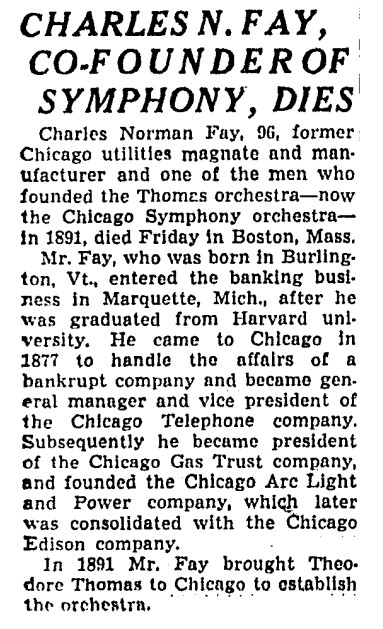 Charles Norman Fay | Chicago Symphony Orchestra