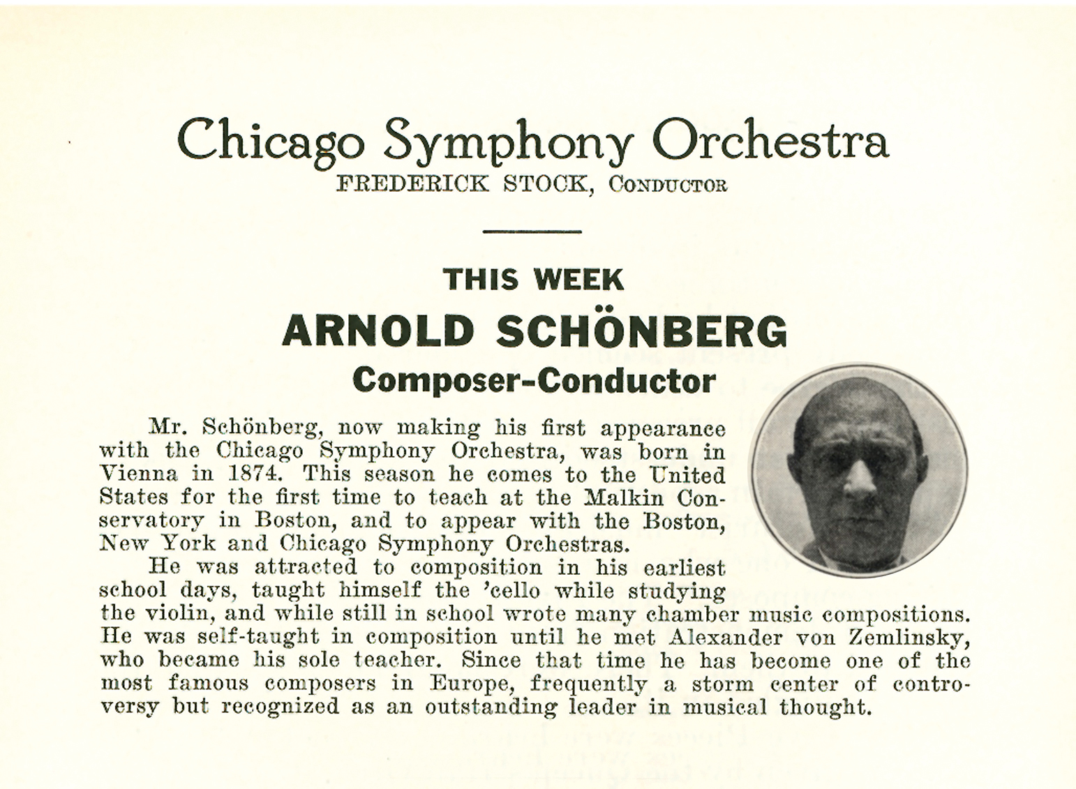 125 Moments: 121 Arnold Schoenberg | Chicago Symphony Orchestra